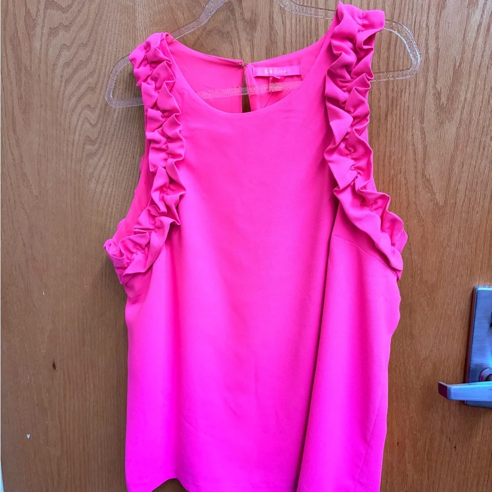 Lilly Pulitzer | Tops | Lilly Pulitzer Kailee Sleeveless Ruffle Top In ...